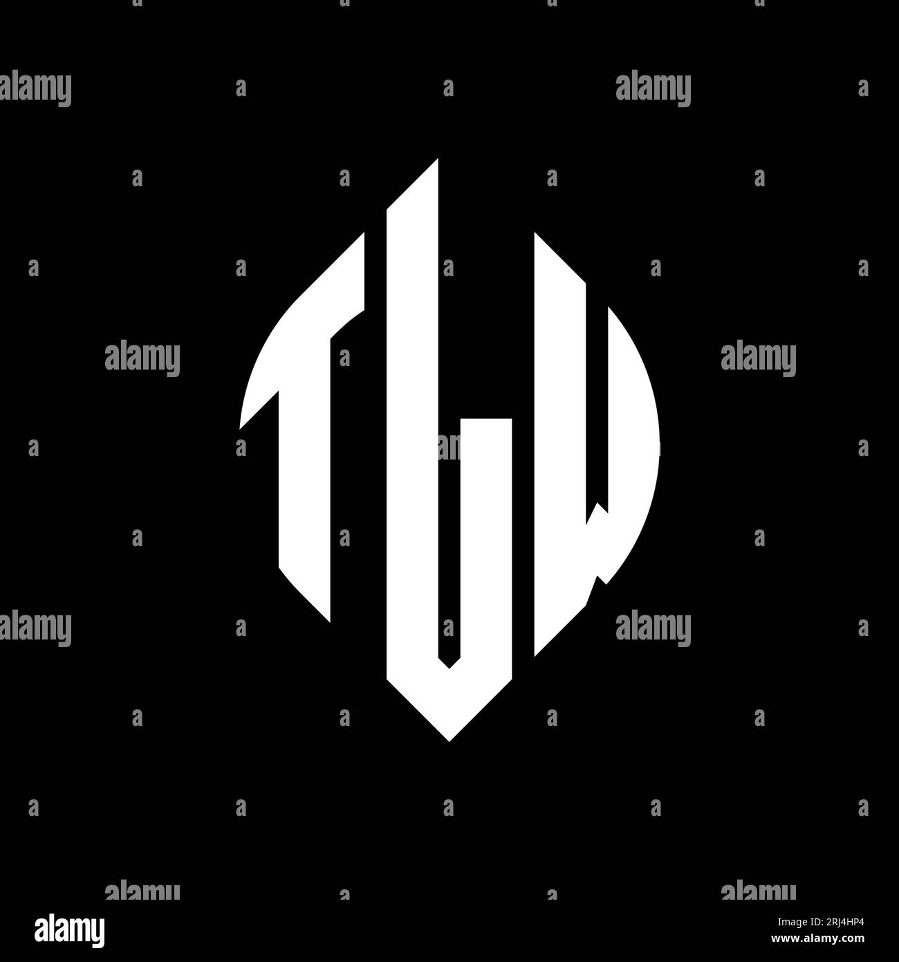 TLW circle letter logo design with circle and ellipse shape. TLW ...