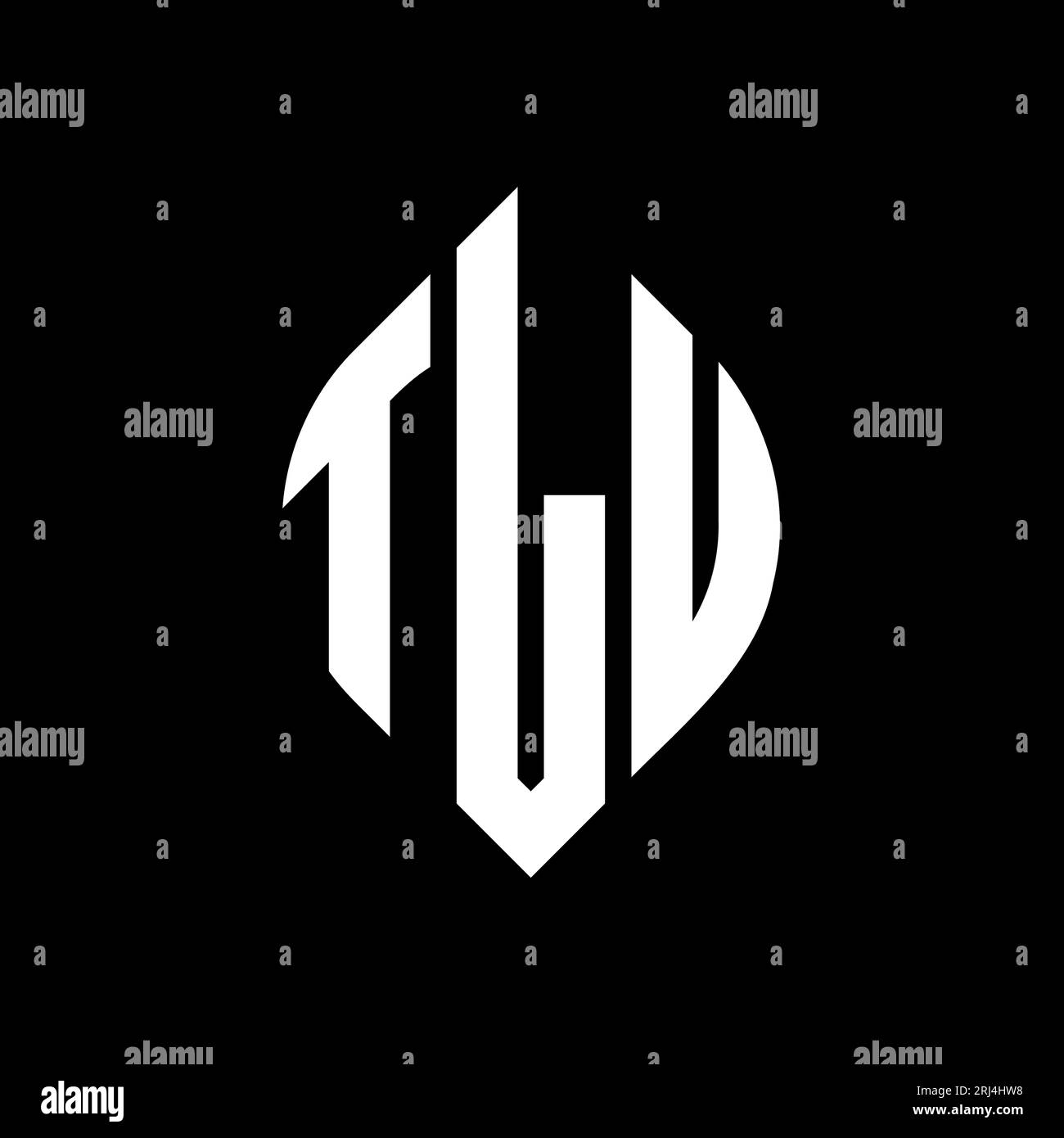 TLU circle letter logo design with circle and ellipse shape. TLU ...