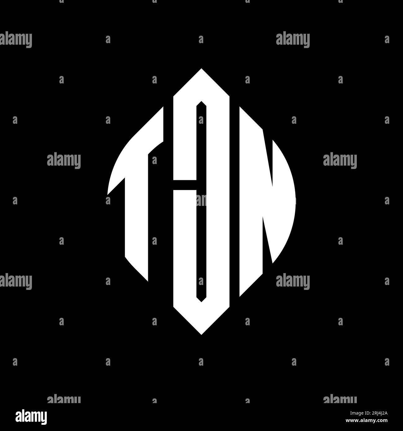 TJN circle letter logo design with circle and ellipse shape. TJN ...