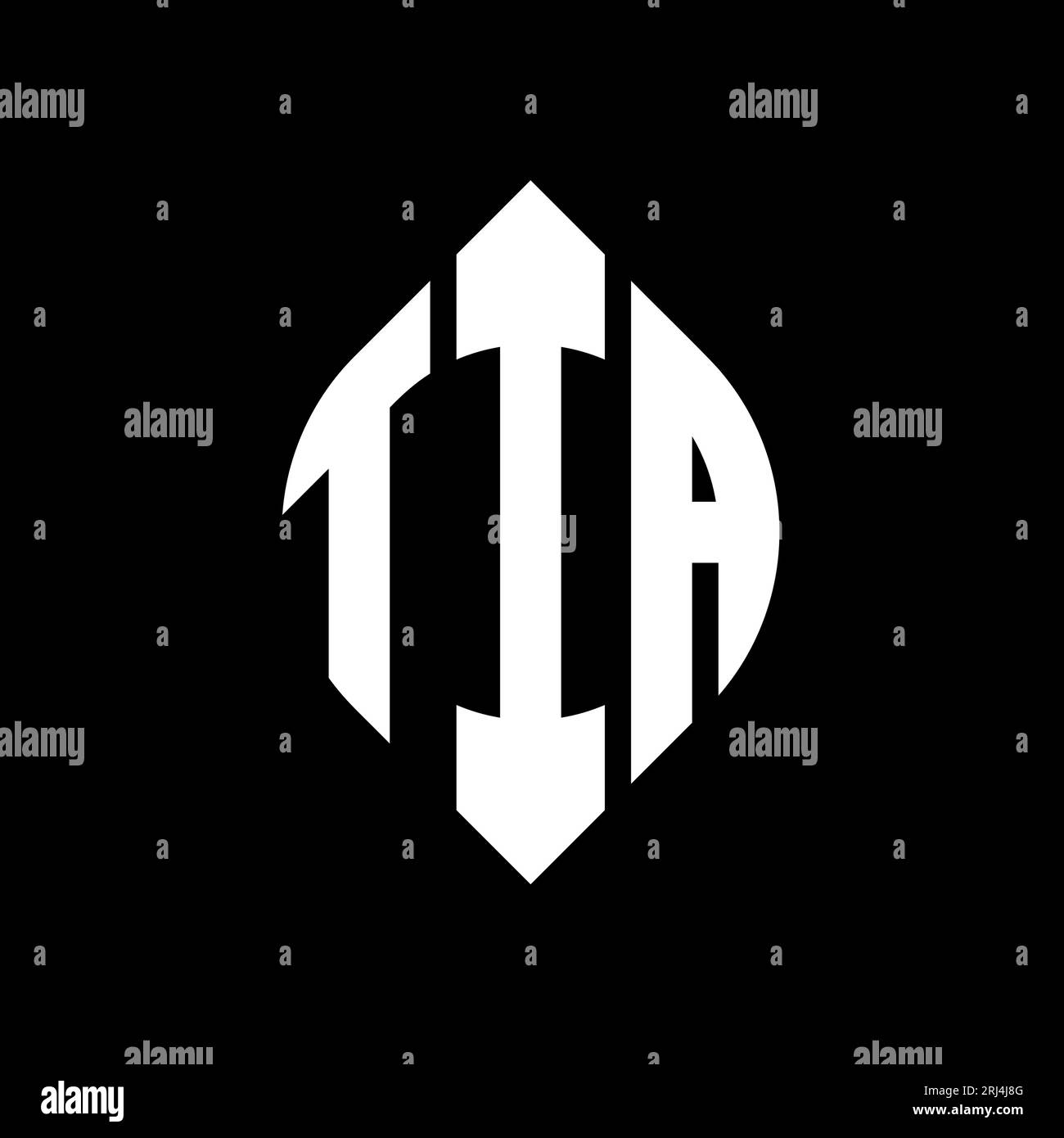 TIA circle letter logo design with circle and ellipse shape. TIA ...