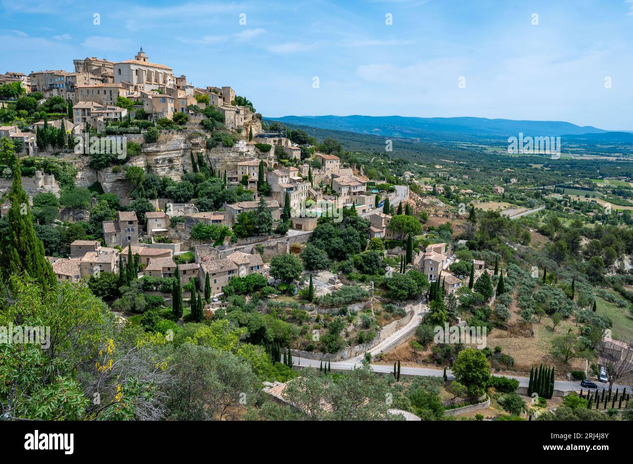 View over the village of Gordes, Vaucluse, Provence, France Stock Photo ...