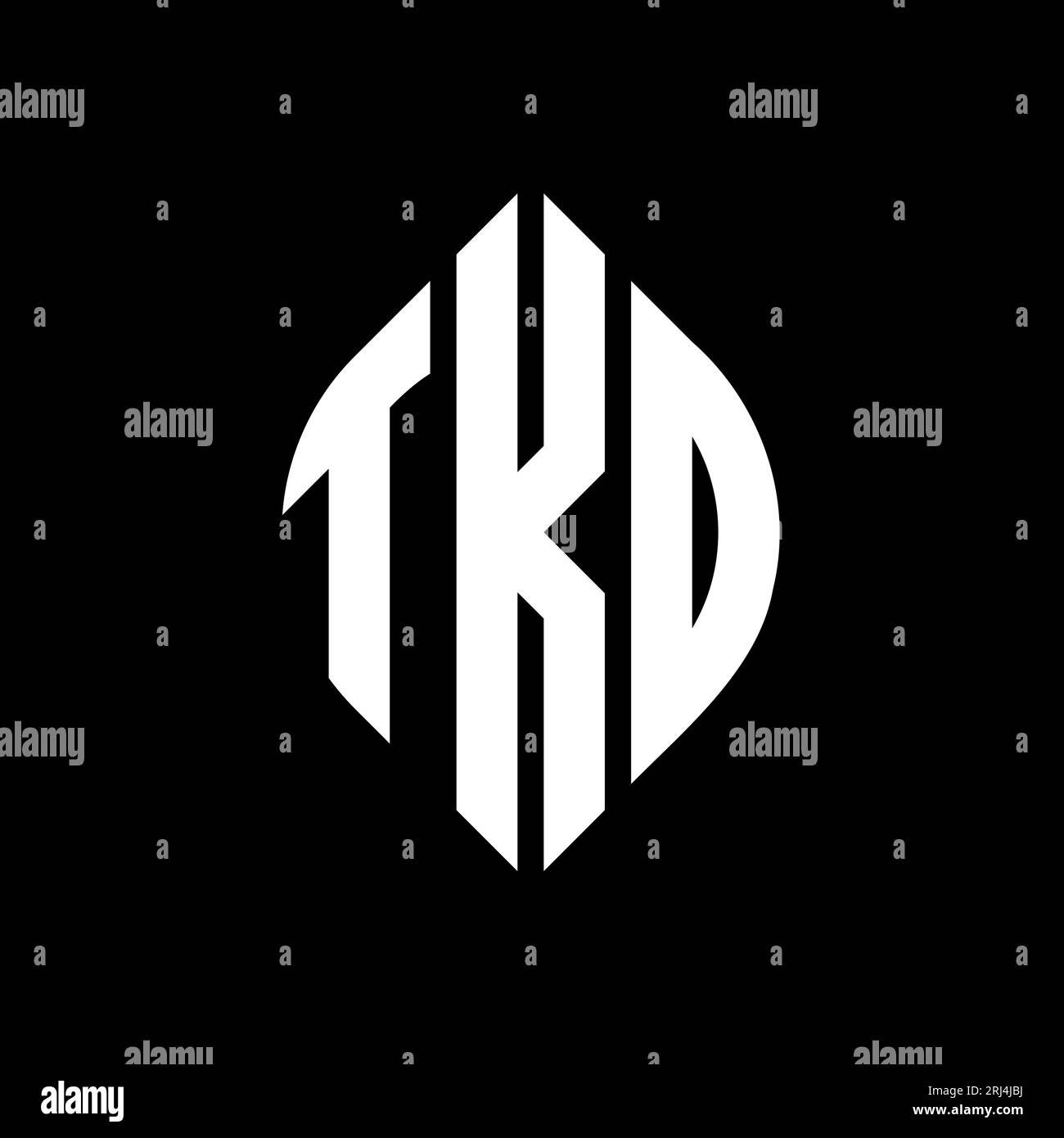 TKD circle letter logo design with circle and ellipse shape. TKD ...