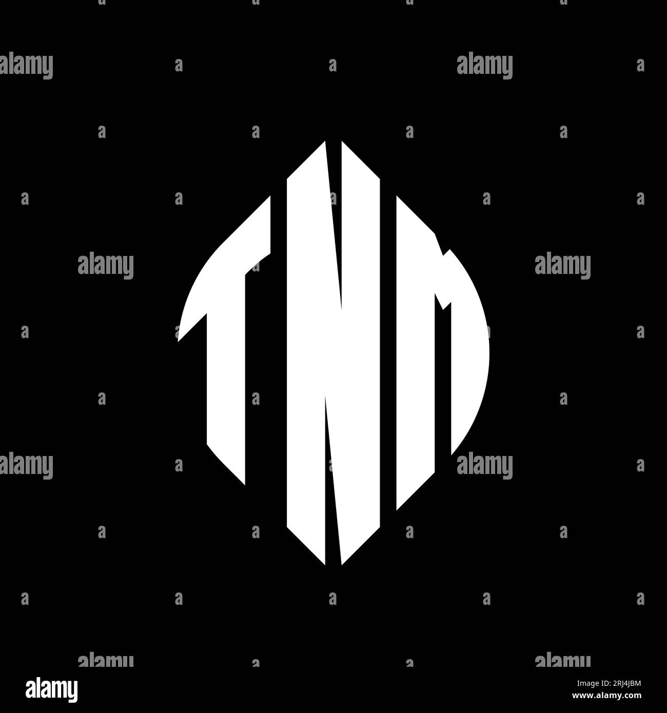 TNM circle letter logo design with circle and ellipse shape. TNM ...