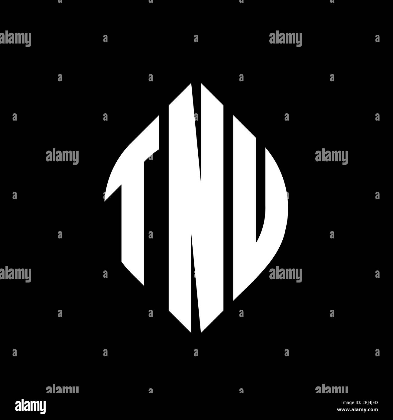 TNU circle letter logo design with circle and ellipse shape. TNU ...