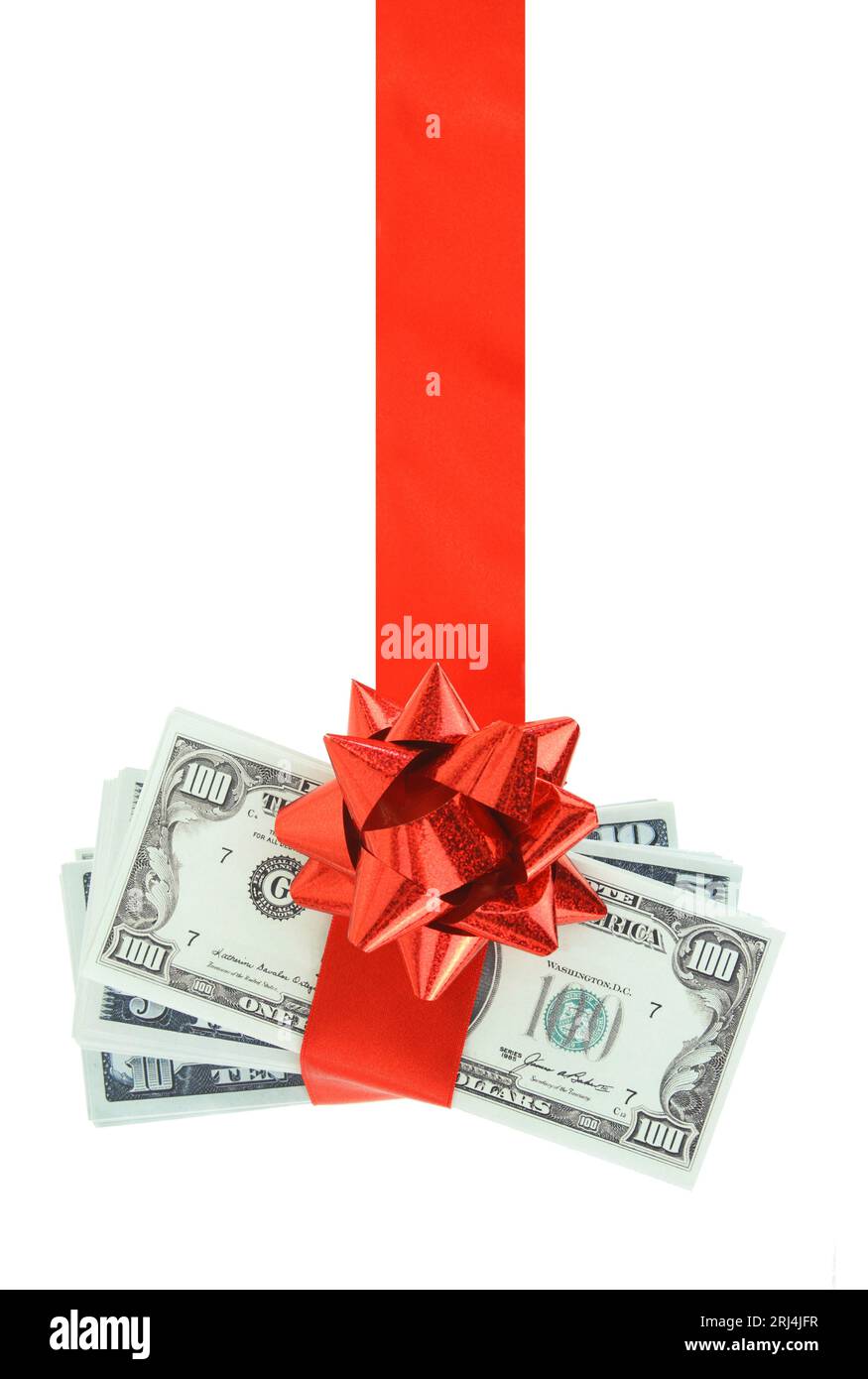 Money gift isolated on white transparent background, US dollars stack ...