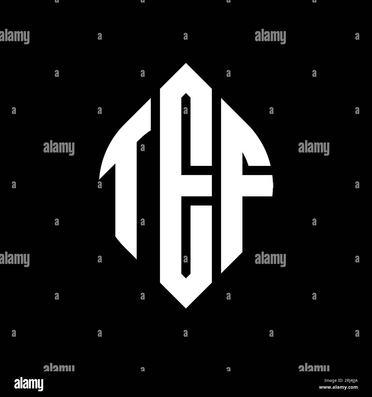 TEF circle letter logo design with circle and ellipse shape. TEF ...