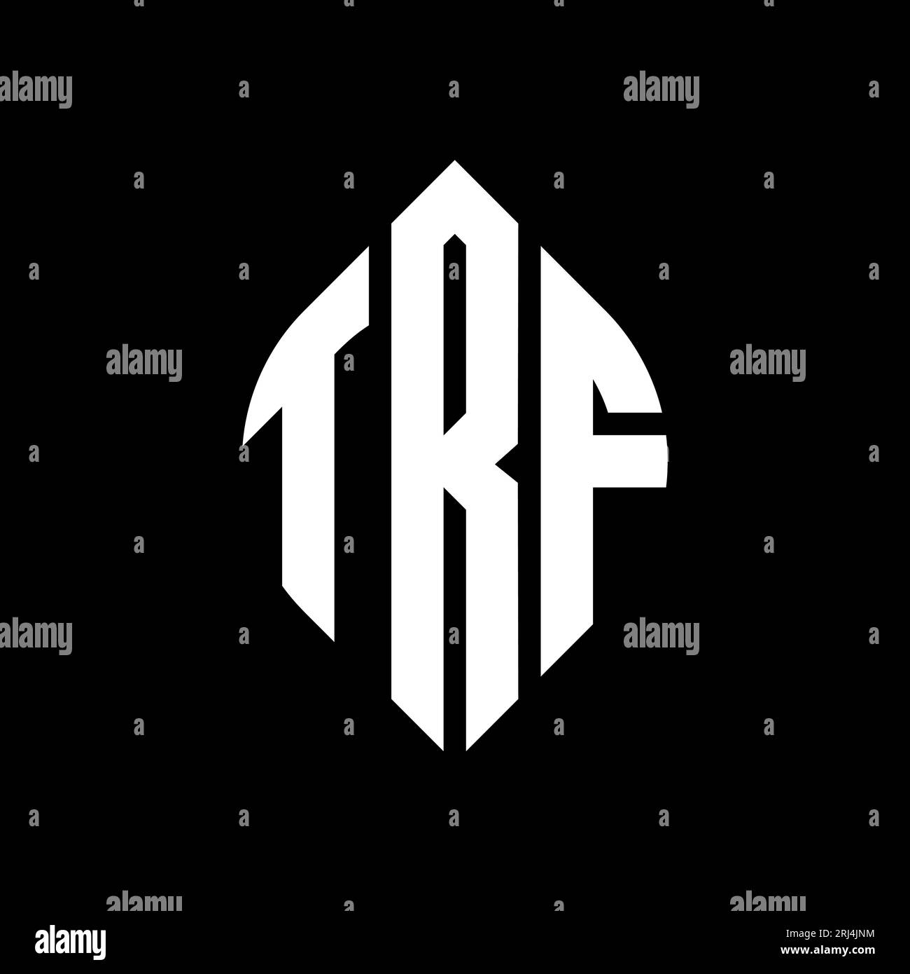 TRF circle letter logo design with circle and ellipse shape. TRF ...