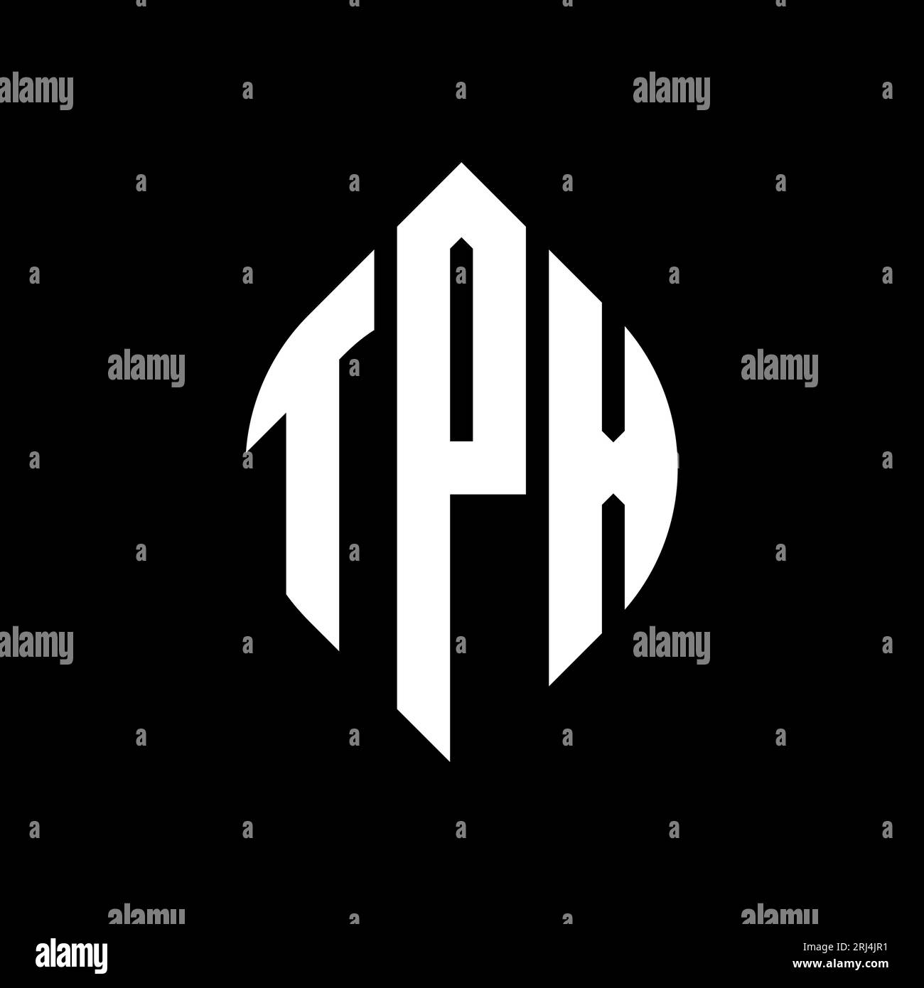 TPX circle letter logo design with circle and ellipse shape. TPX ...