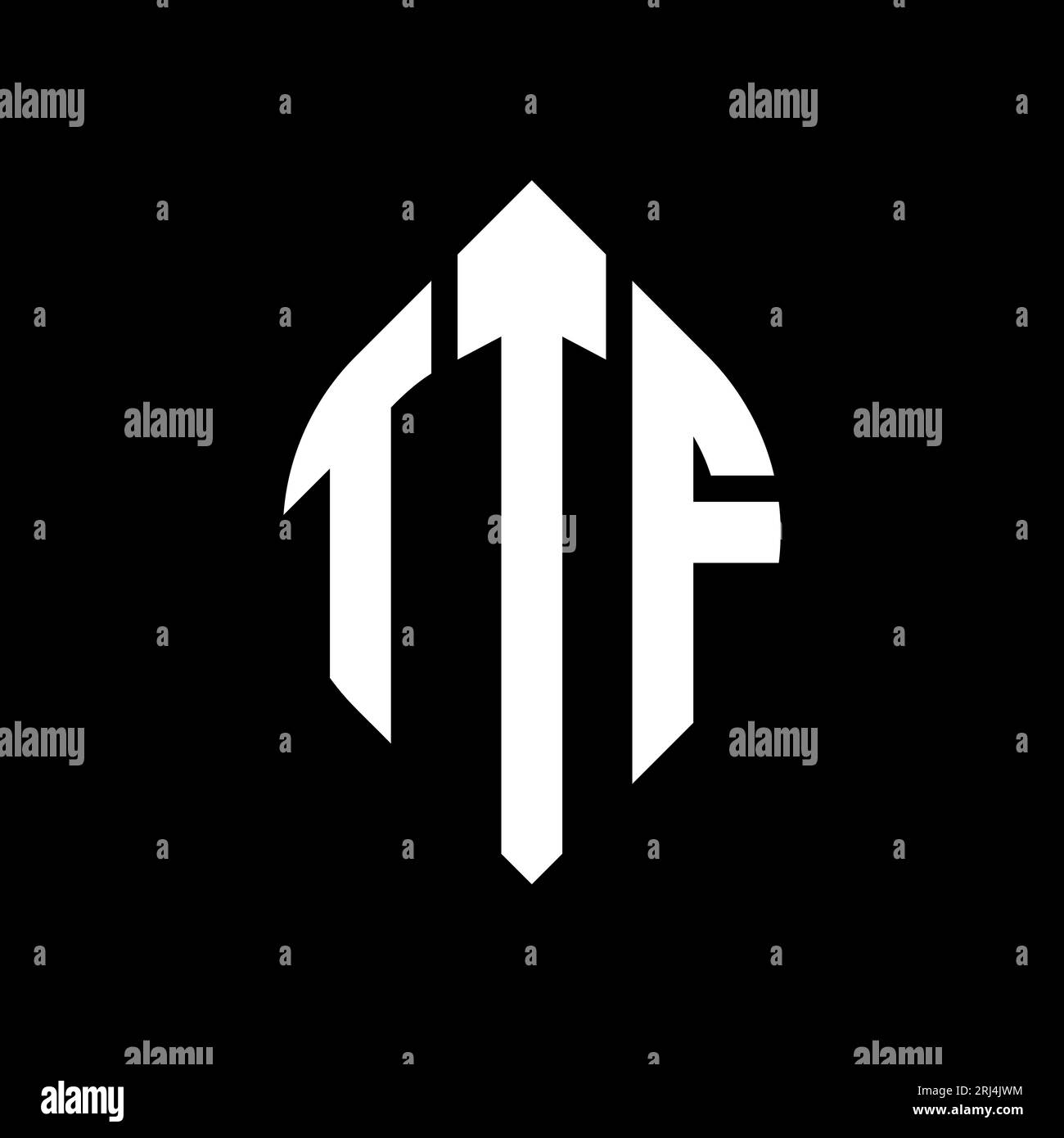 TTF circle letter logo design with circle and ellipse shape. TTF ...