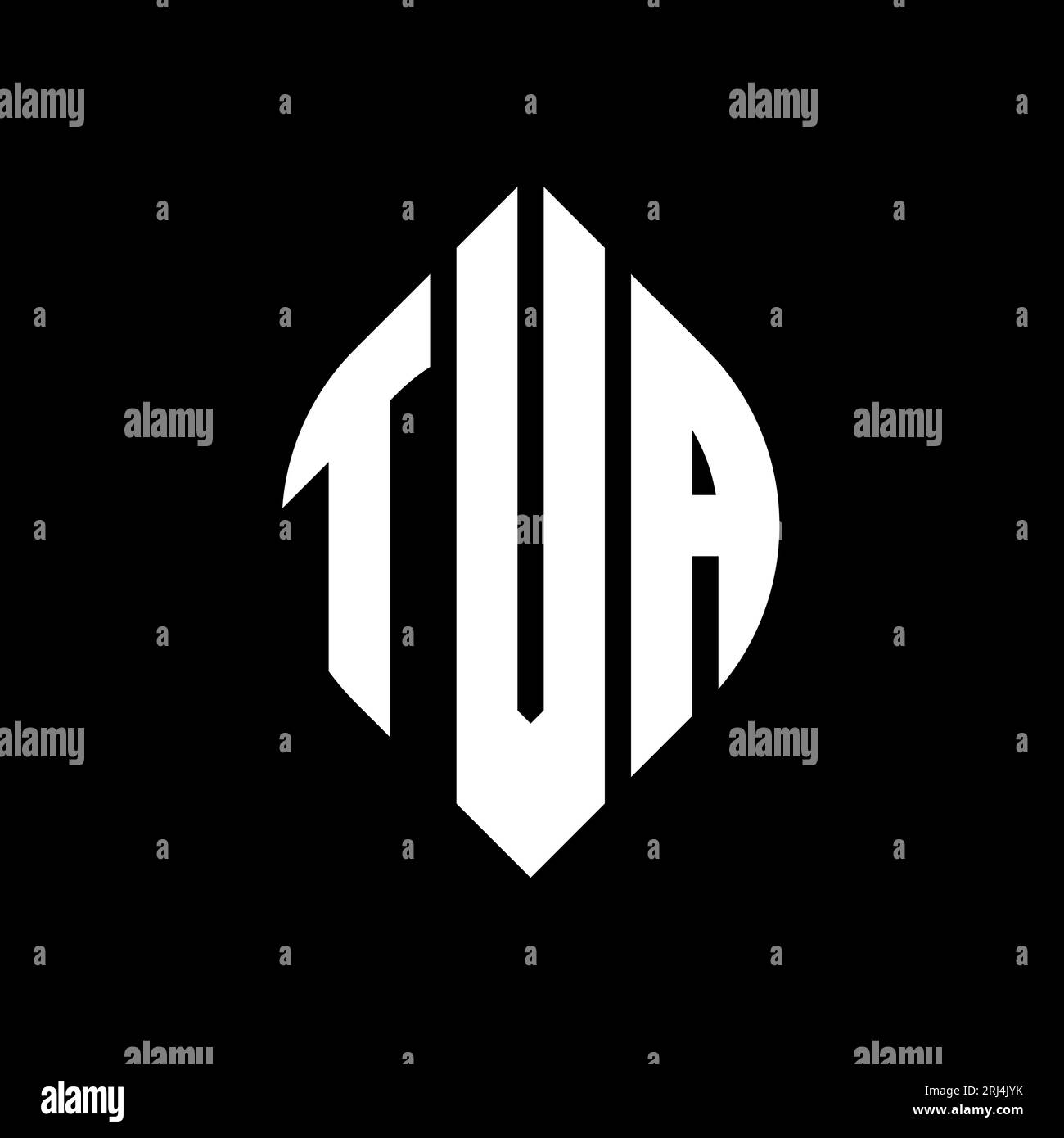 TVA circle letter logo design with circle and ellipse shape. TVA ...