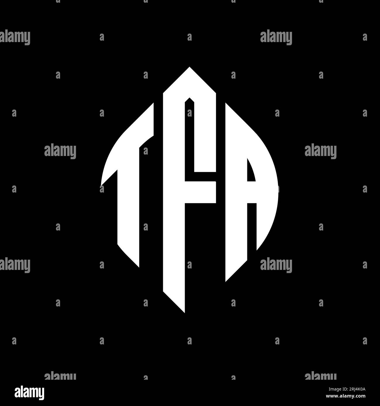 TFA circle letter logo design with circle and ellipse shape. TFA ...