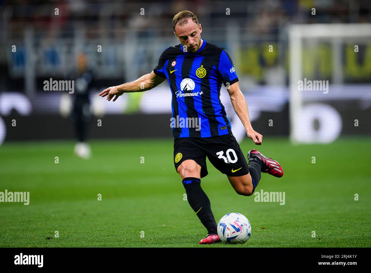 Carlos Augusto of FC Internazionale in action during the Serie A ...