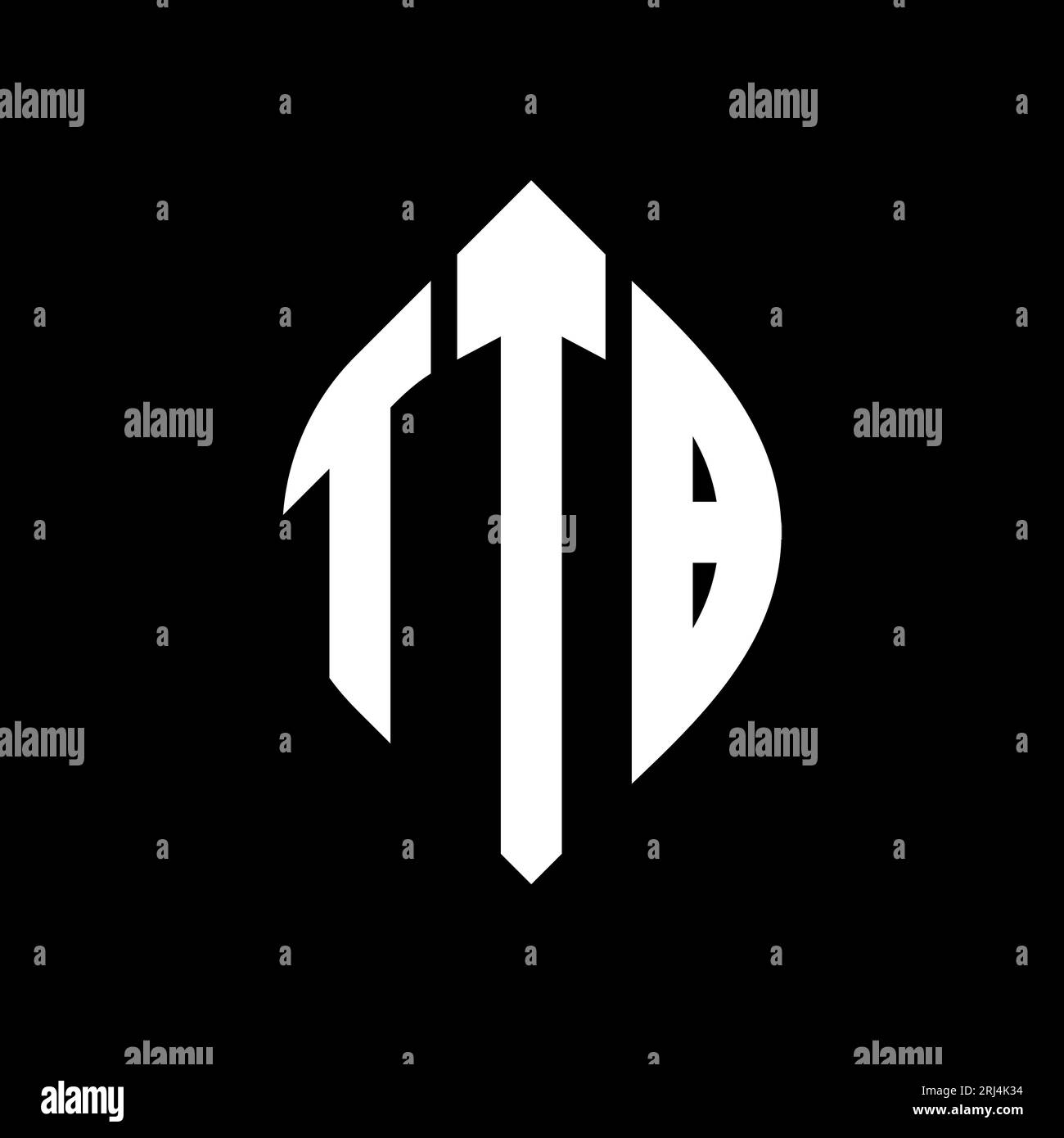TTB circle letter logo design with circle and ellipse shape. TTB ...