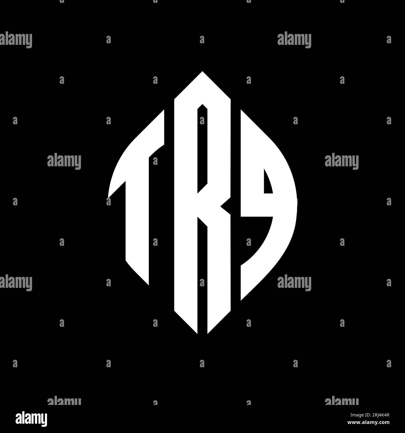 TRQ circle letter logo design with circle and ellipse shape. TRQ ...