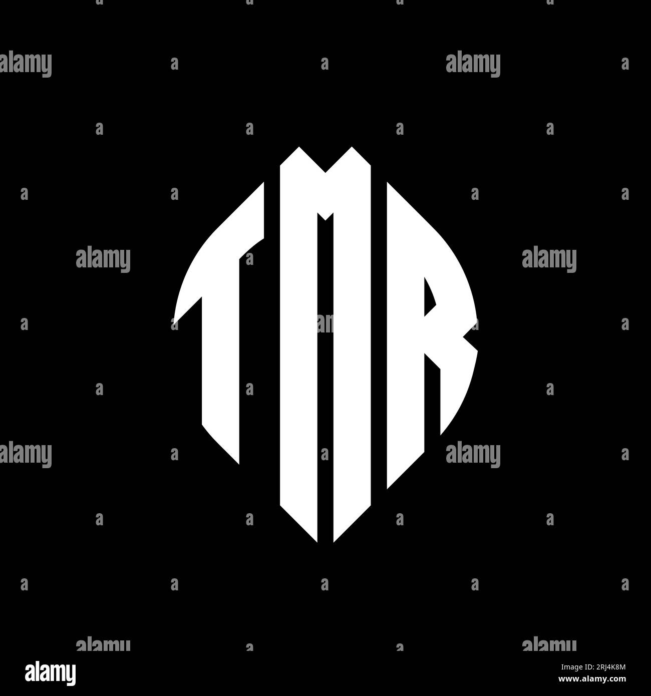 TMR circle letter logo design with circle and ellipse shape. TMR ...