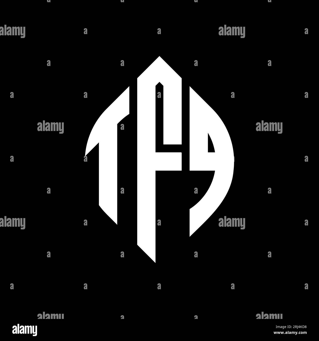 TFQ circle letter logo design with circle and ellipse shape. TFQ ...