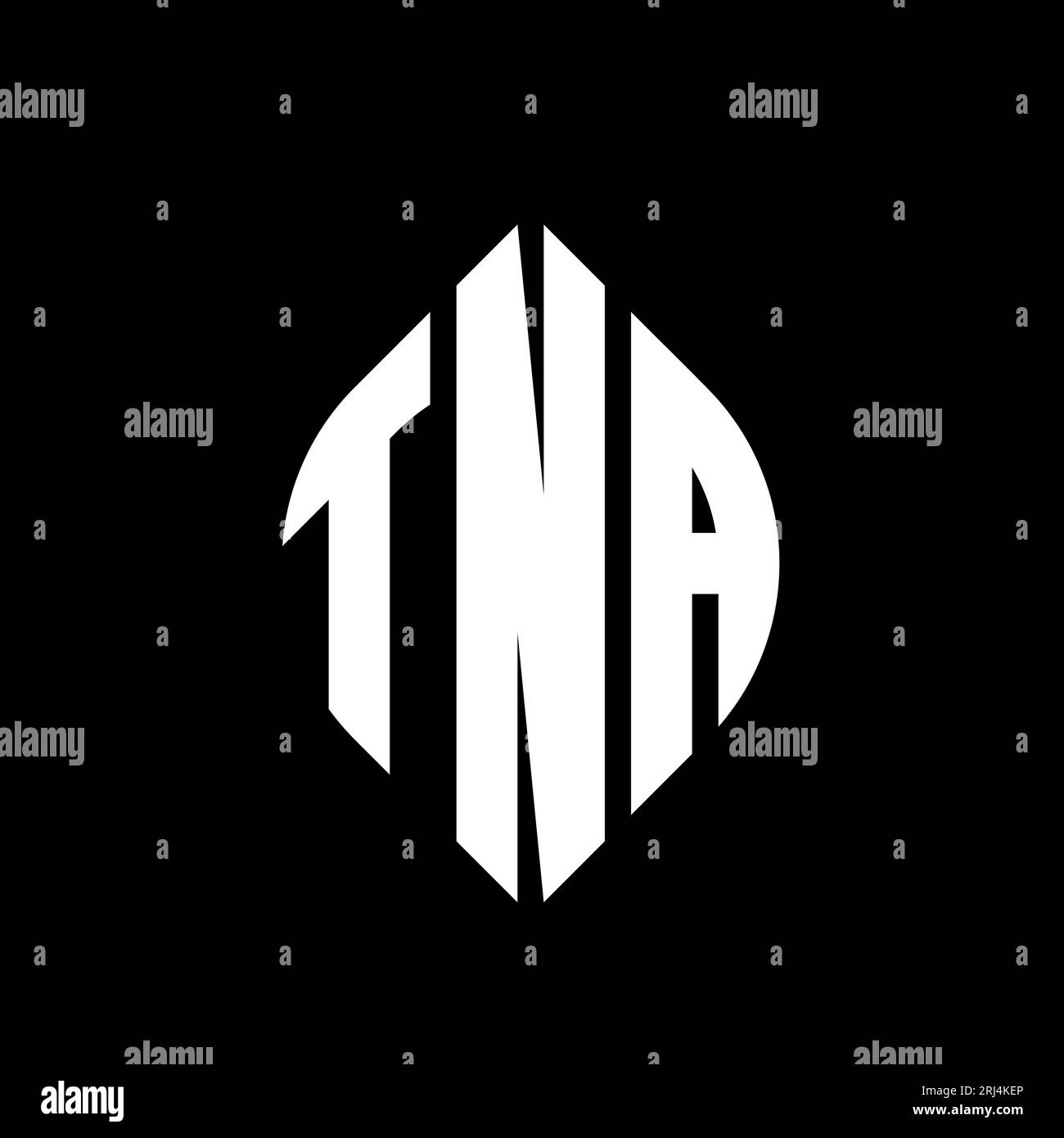 TNA circle letter logo design with circle and ellipse shape. TNA ...