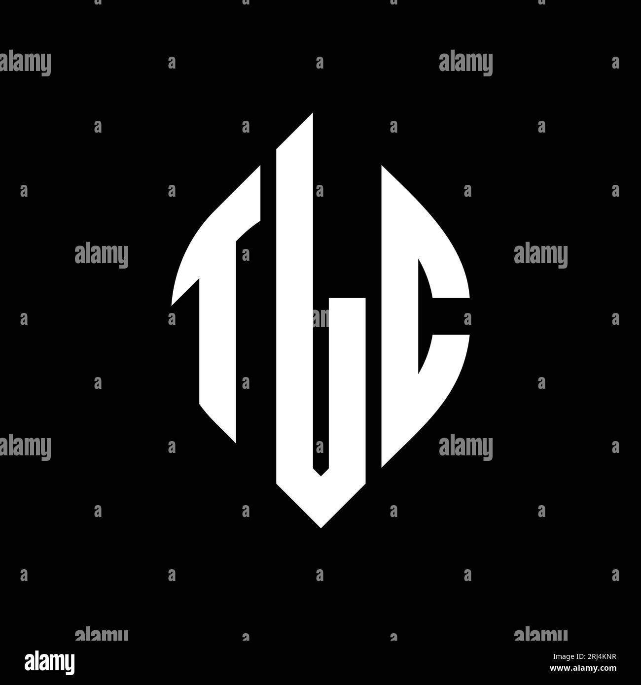 TLC circle letter logo design with circle and ellipse shape. TLC ...