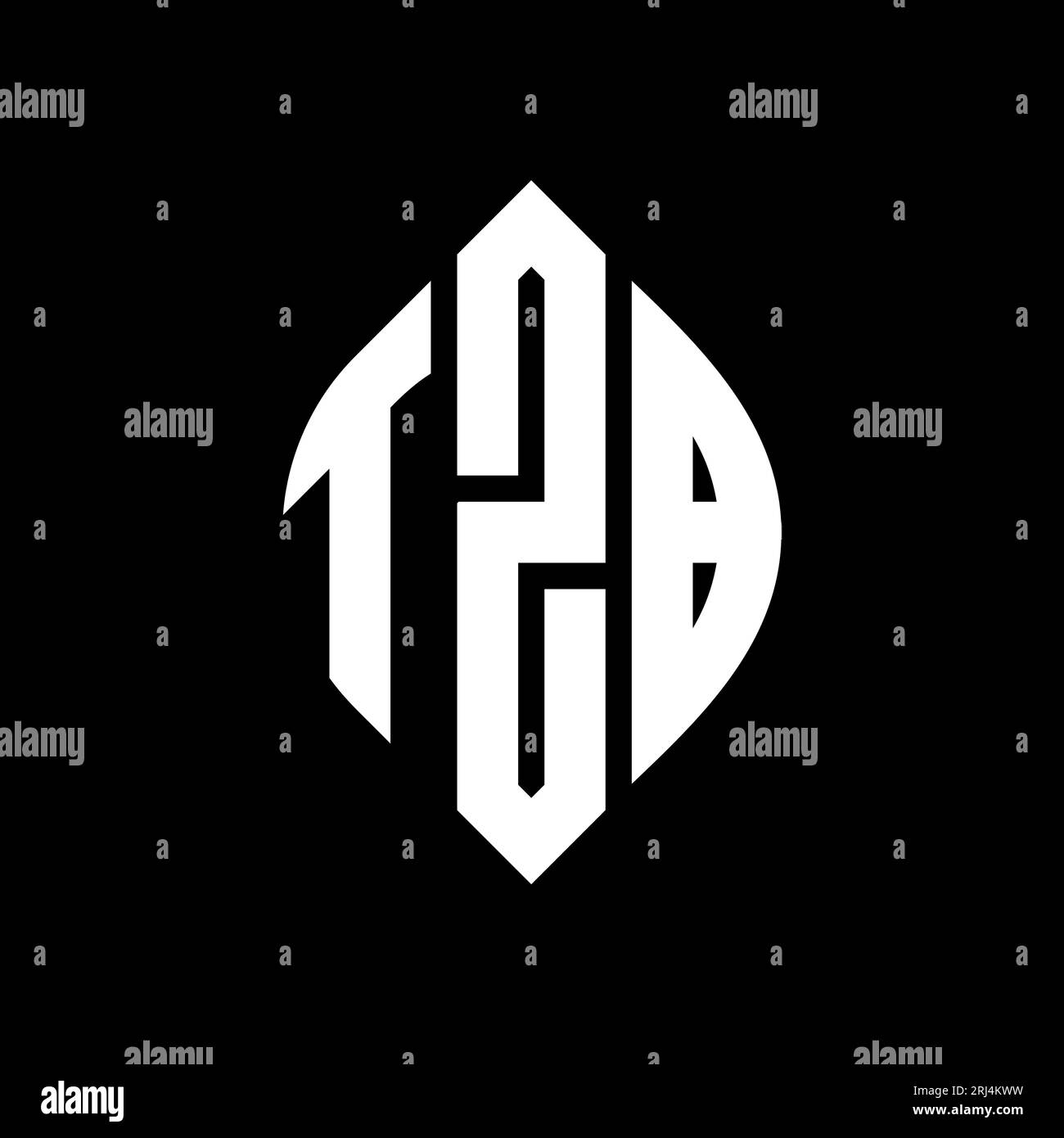 TZB circle letter logo design with circle and ellipse shape. TZB ...