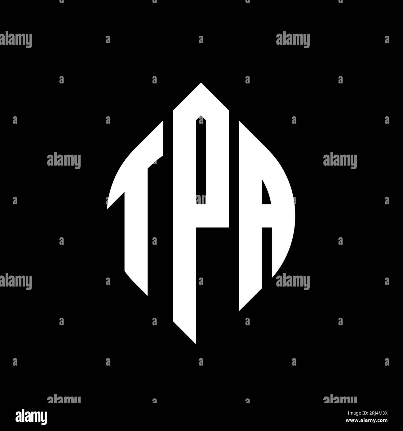 TPA circle letter logo design with circle and ellipse shape. TPA ...