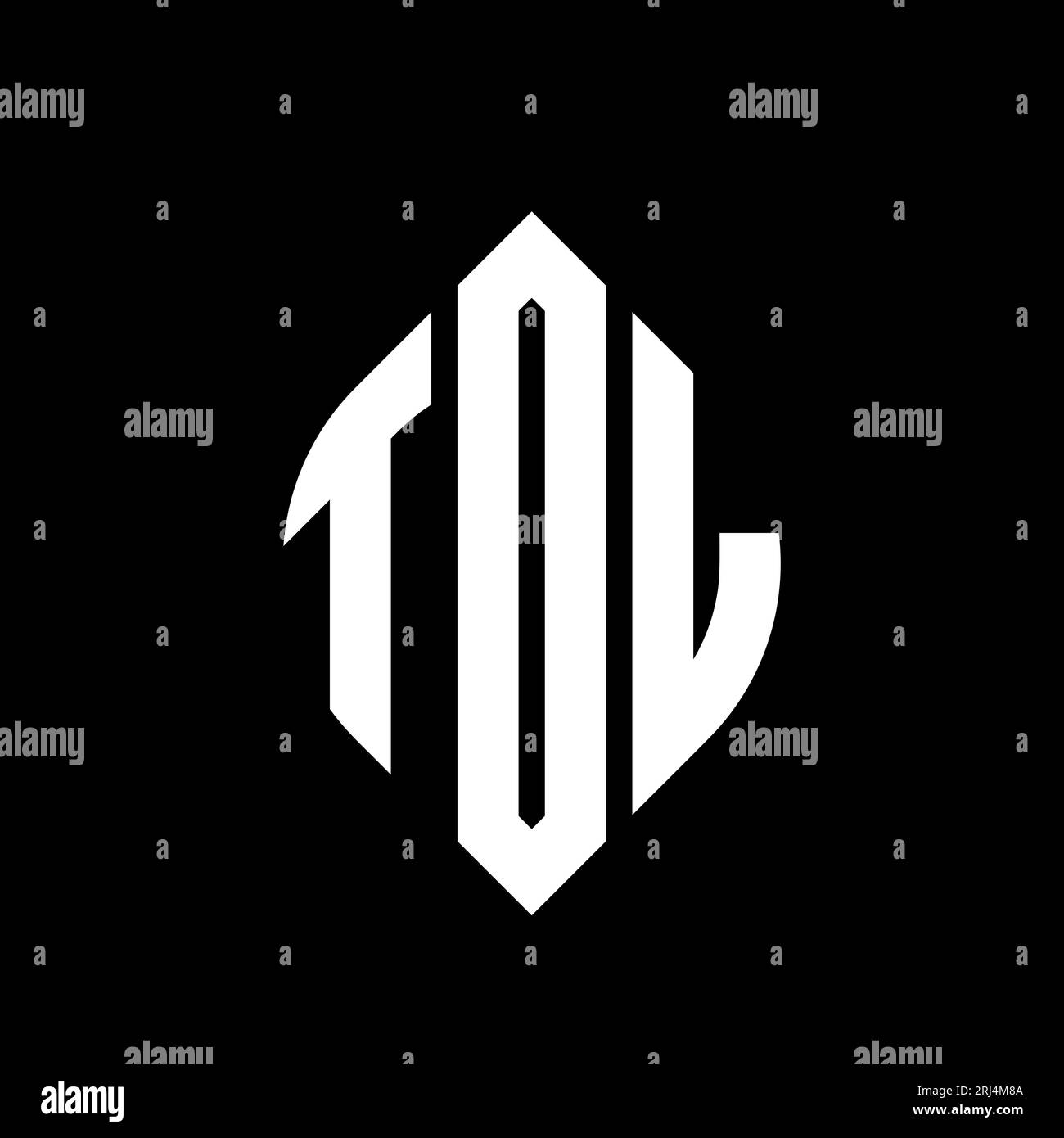 TOL circle letter logo design with circle and ellipse shape. TOL ...