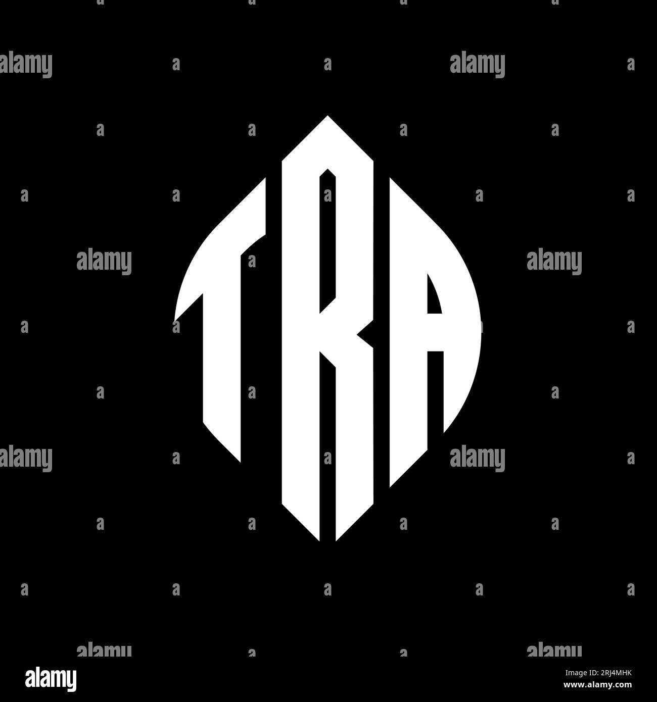 TRA circle letter logo design with circle and ellipse shape. TRA ...