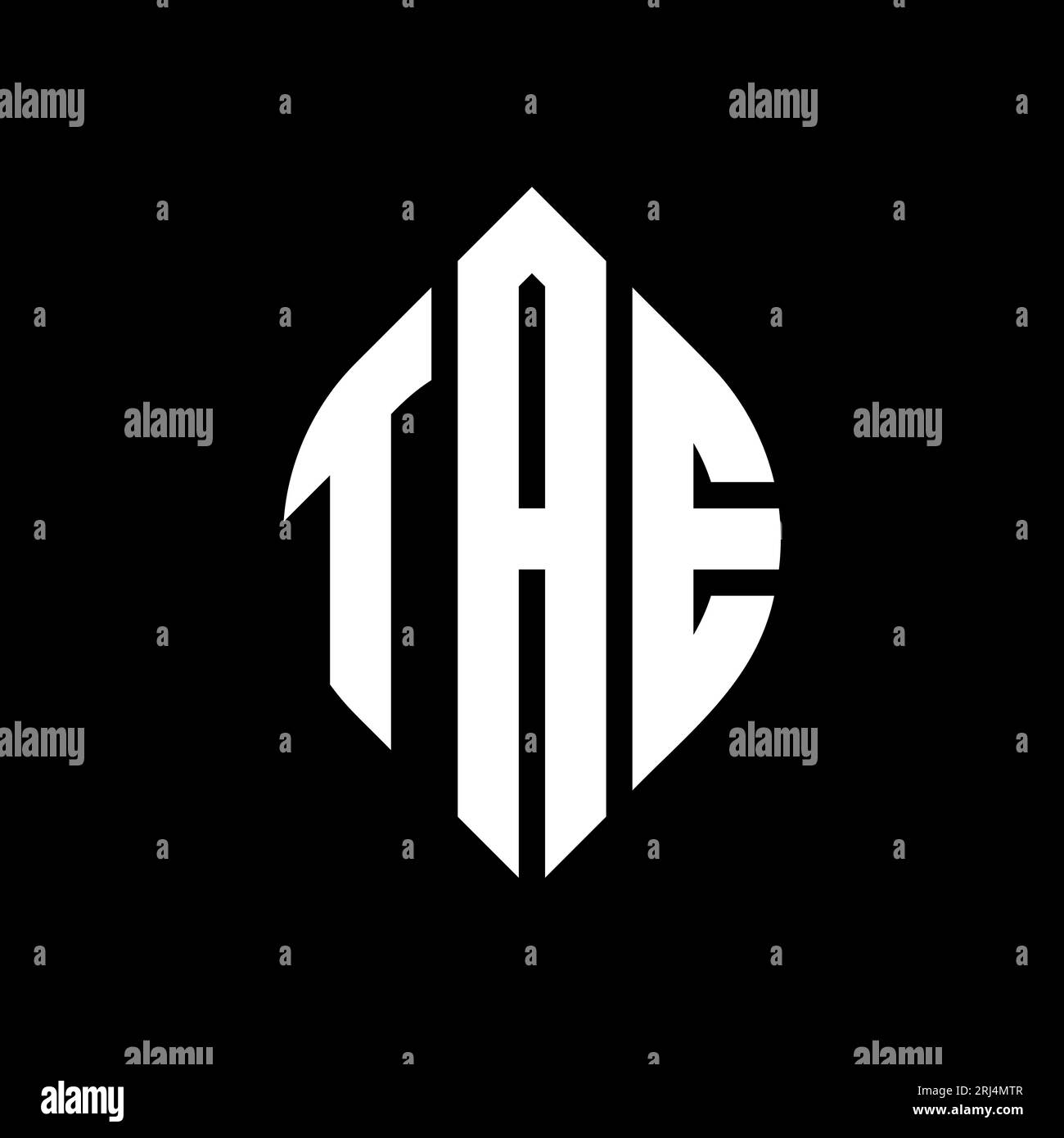 TAE circle letter logo design with circle and ellipse shape. TAE ...