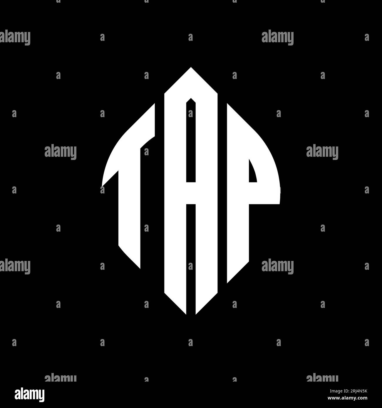 TAP circle letter logo design with circle and ellipse shape. TAP ...