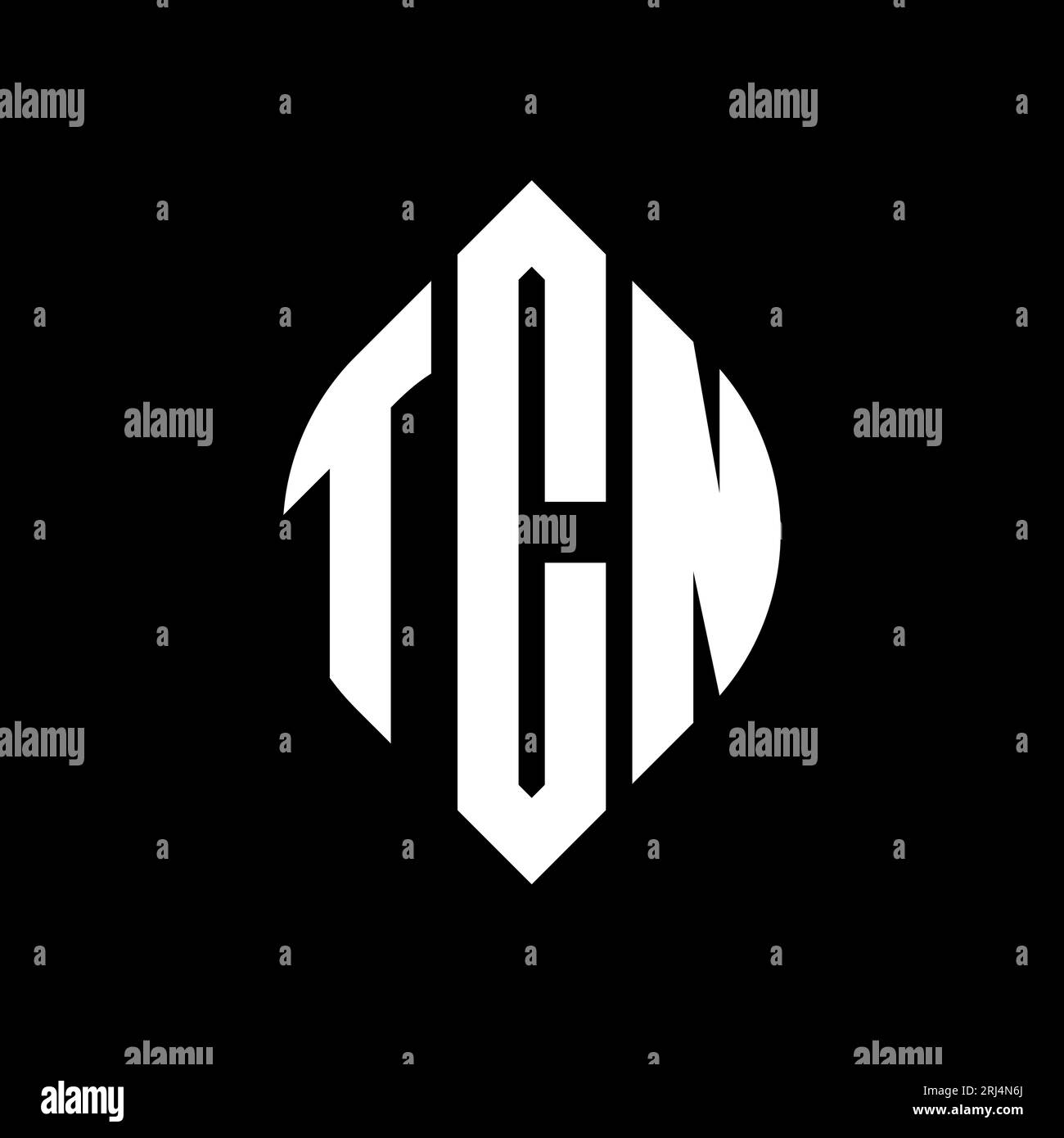 TCN circle letter logo design with circle and ellipse shape. TCN ...