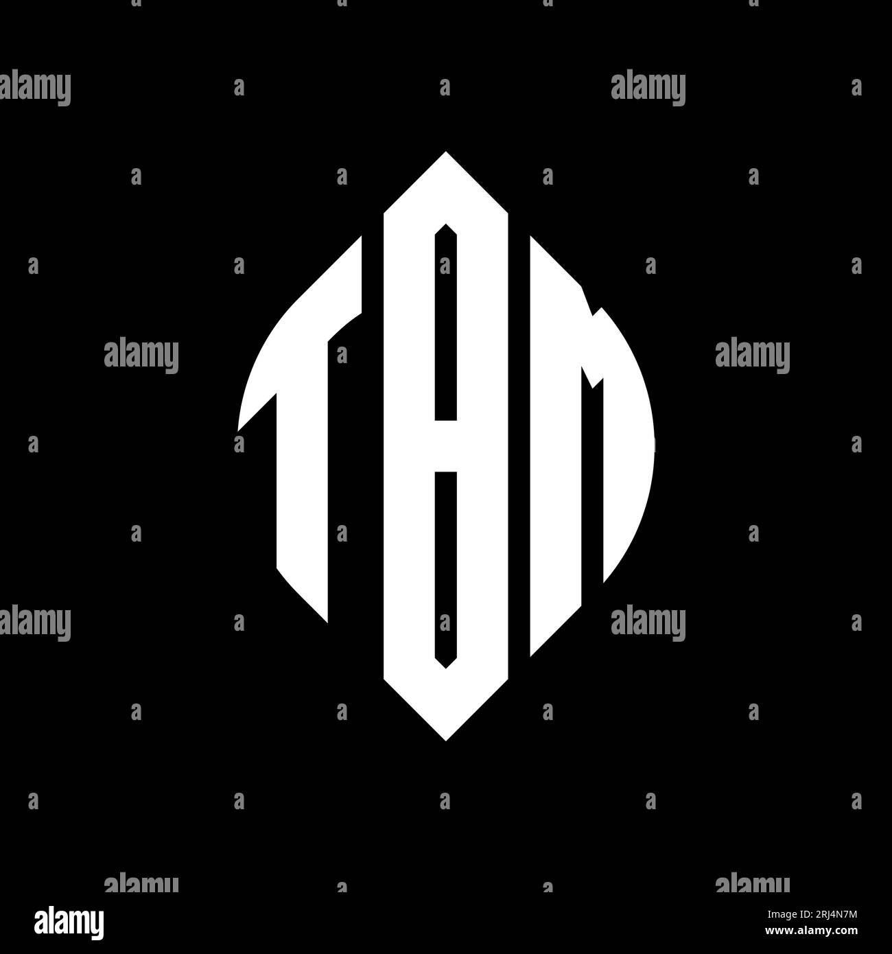 TBM circle letter logo design with circle and ellipse shape. TBM ...