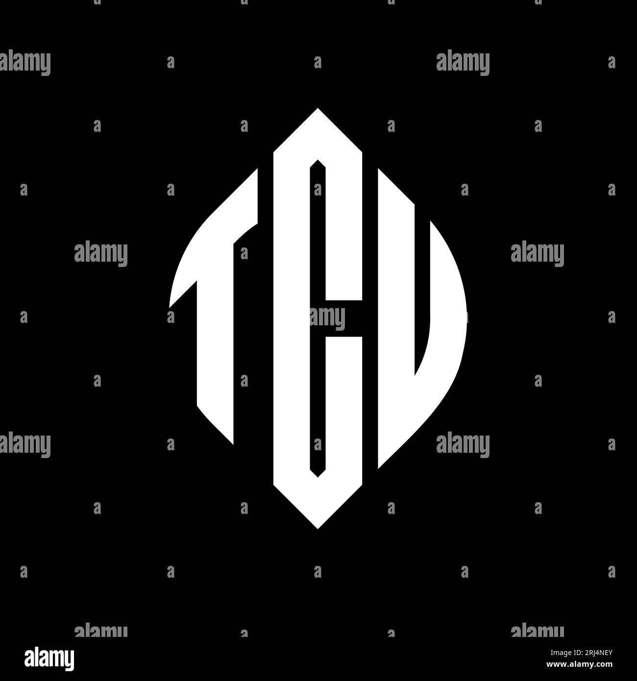 TCU circle letter logo design with circle and ellipse shape. TCU ...