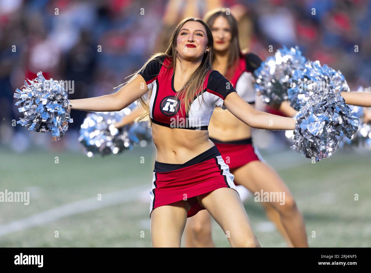 OTTAWA, ON - AUGUST 19: Ottawa Redblacks cheerleader performs during ...