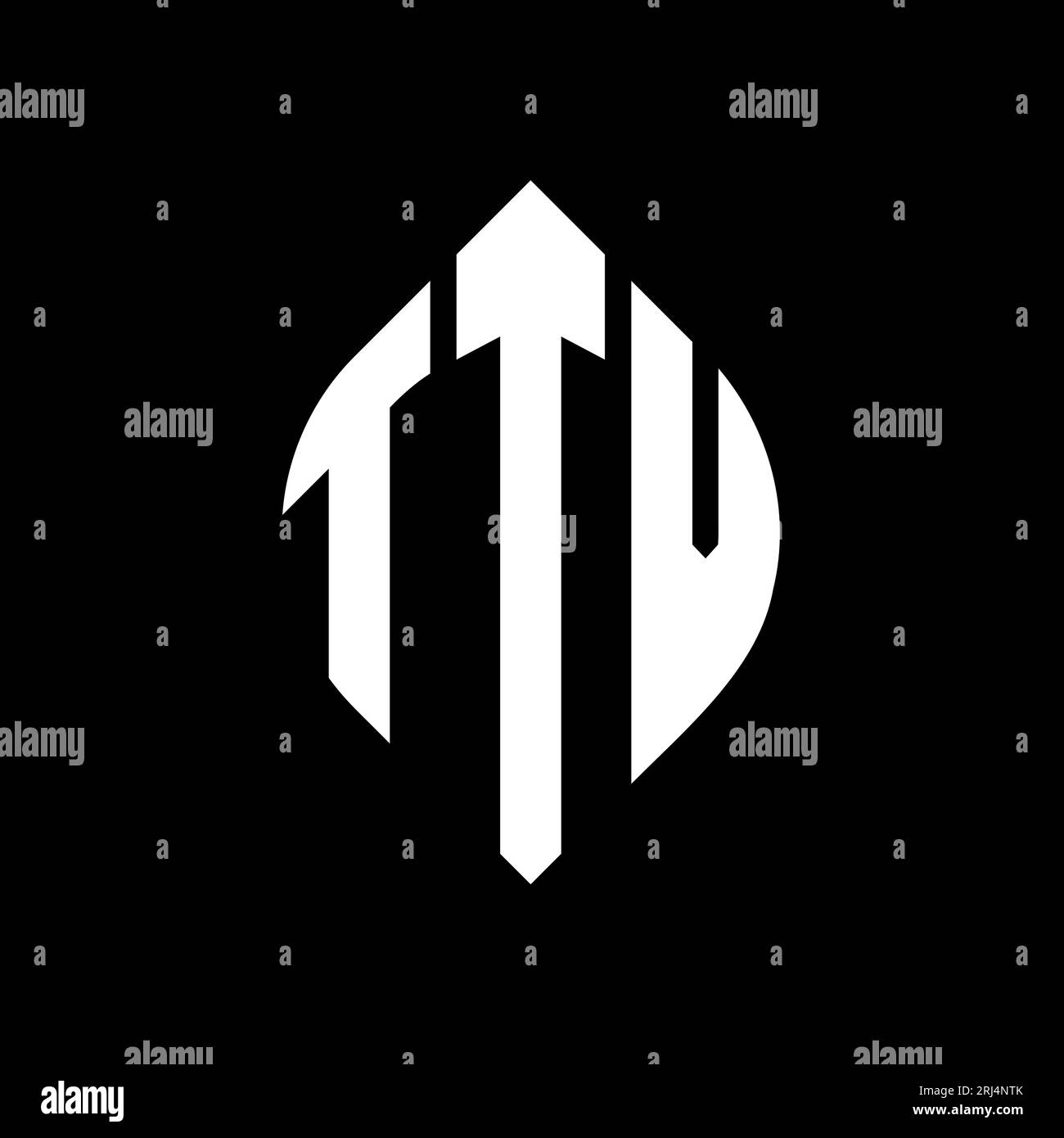 TTV circle letter logo design with circle and ellipse shape. TTV ...