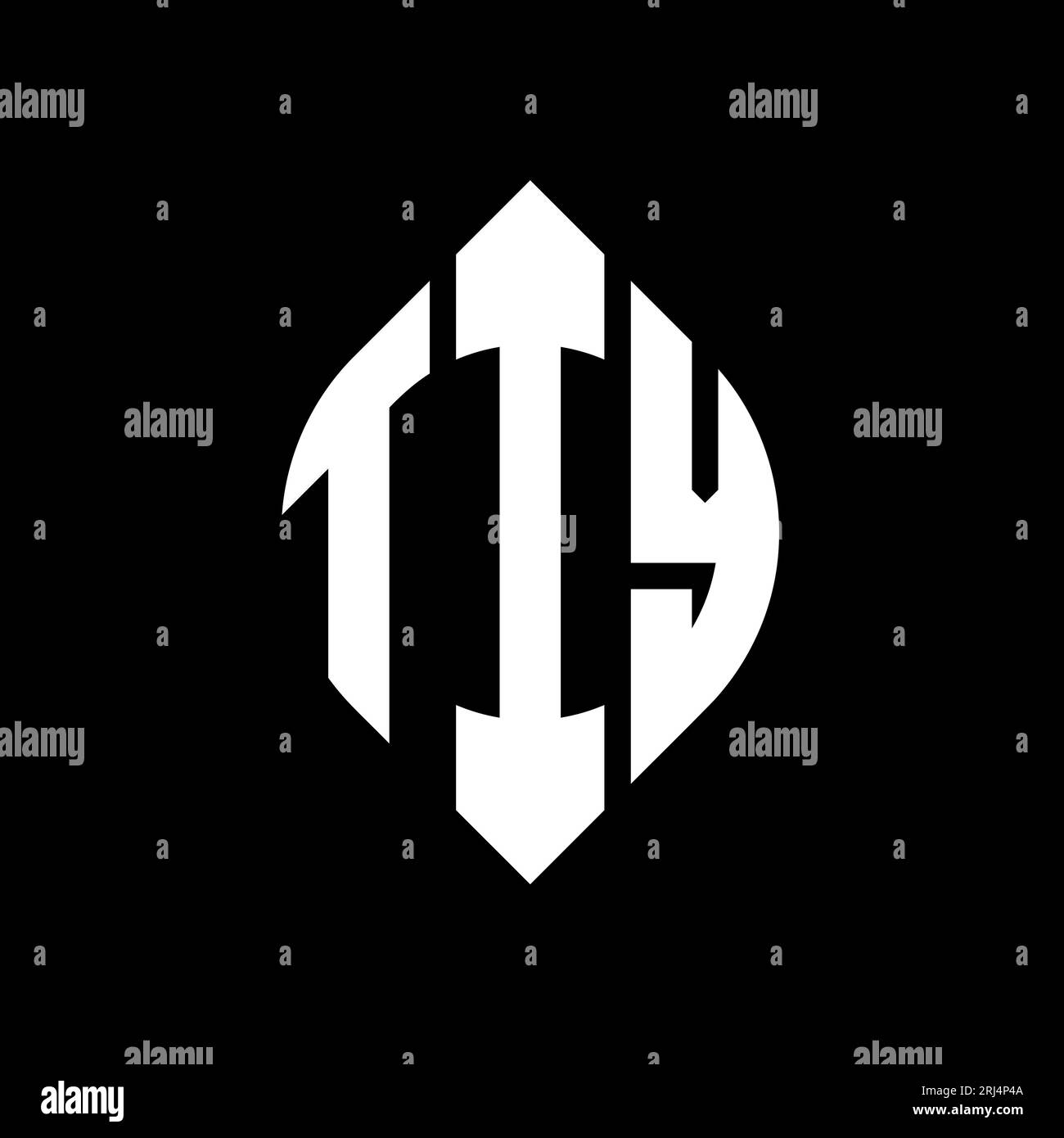 TIY circle letter logo design with circle and ellipse shape. TIY ...