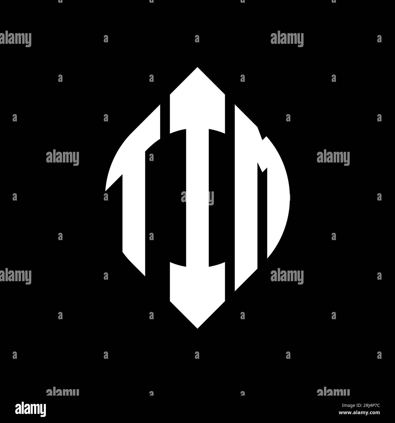 TIM circle letter logo design with circle and ellipse shape. TIM ...