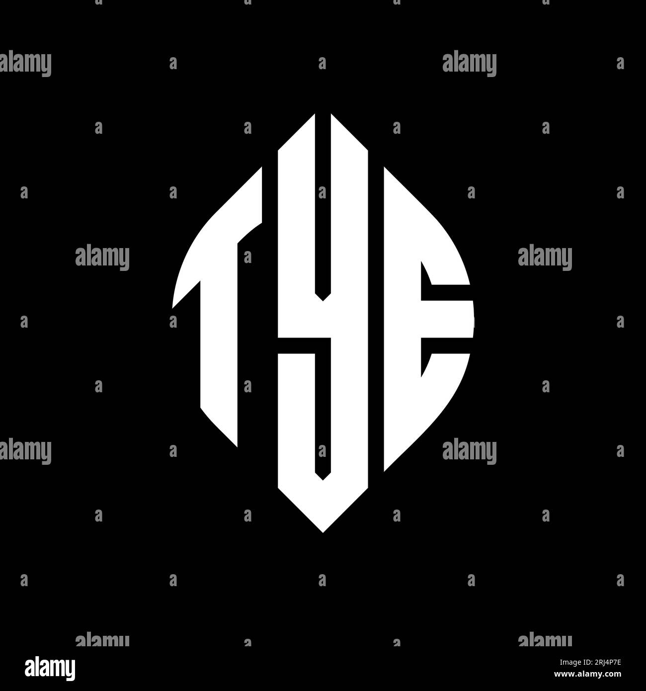 Tye Circle Letter Logo Design With Circle And Ellipse Shape Tye Ellipse Letters With