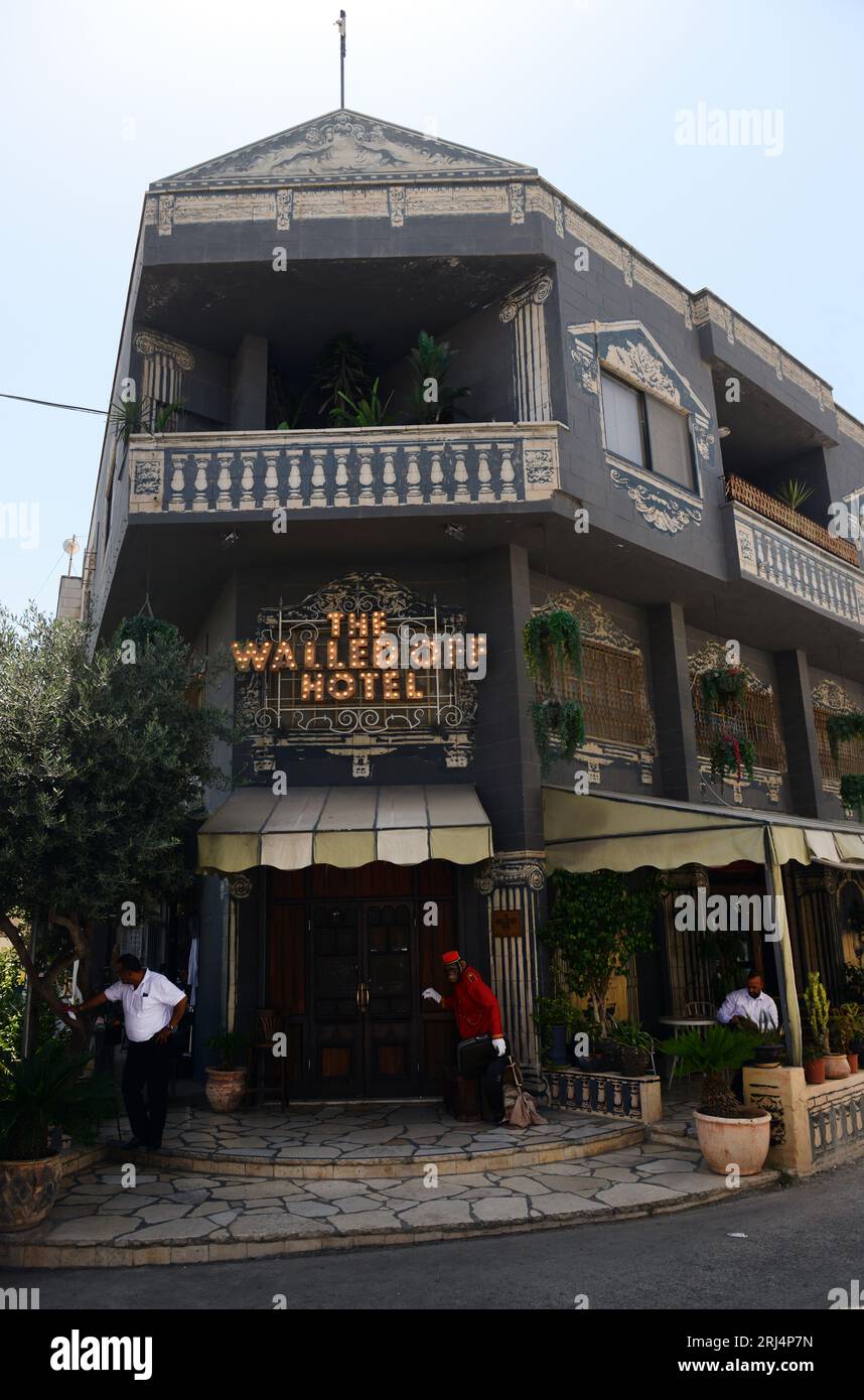 The Walled Off hotel by the separation wall in Bethlehem, Palestine ...
