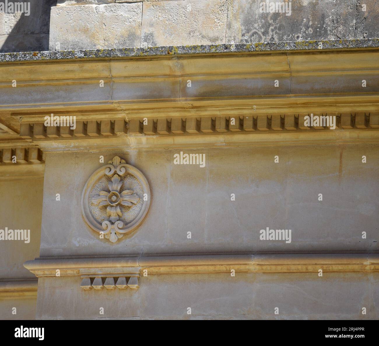 Baroque style architectural detail of a funerary memorial mausoleum in ...