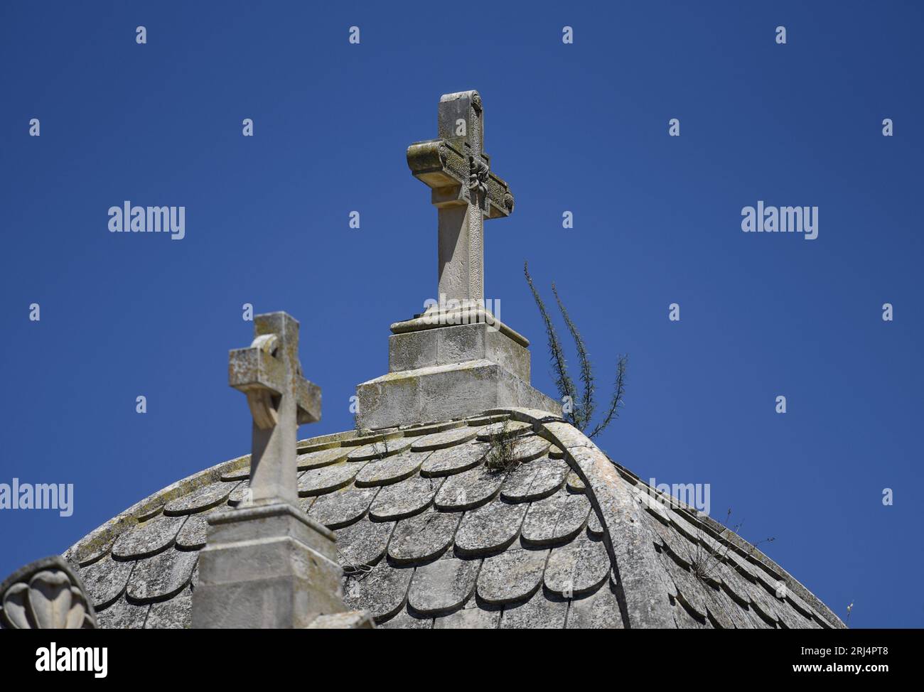 Baroque style architectural detail of a funerary memorial mausoleum in ...