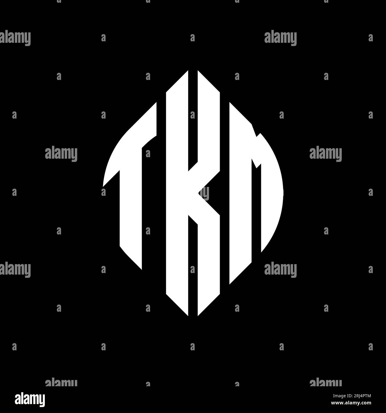 TKM circle letter logo design with circle and ellipse shape. TKM ...