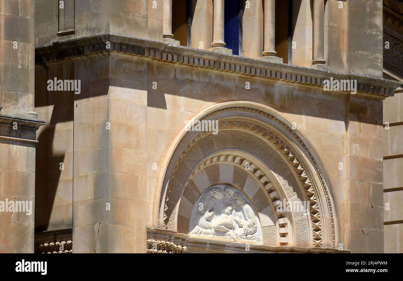 Baroque style memorial mausoleum in Cimetero Monumentale di Scicli in ...