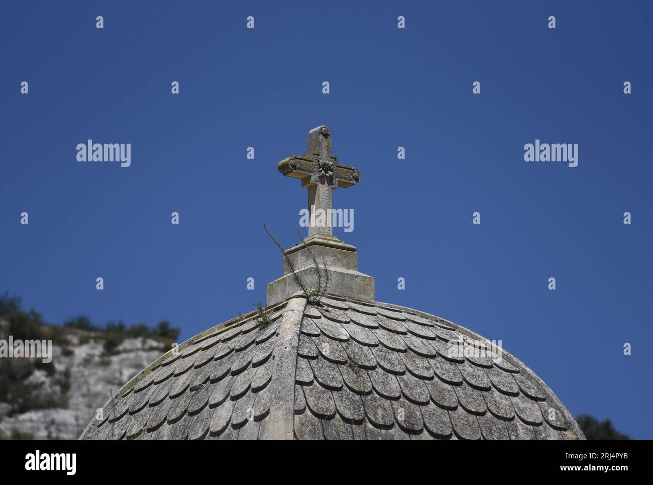 Baroque style architectural detail of a funerary memorial mausoleum in ...