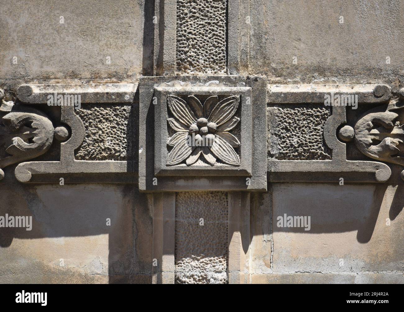 Baroque style architectural detail of a funerary memorial mausoleum in ...