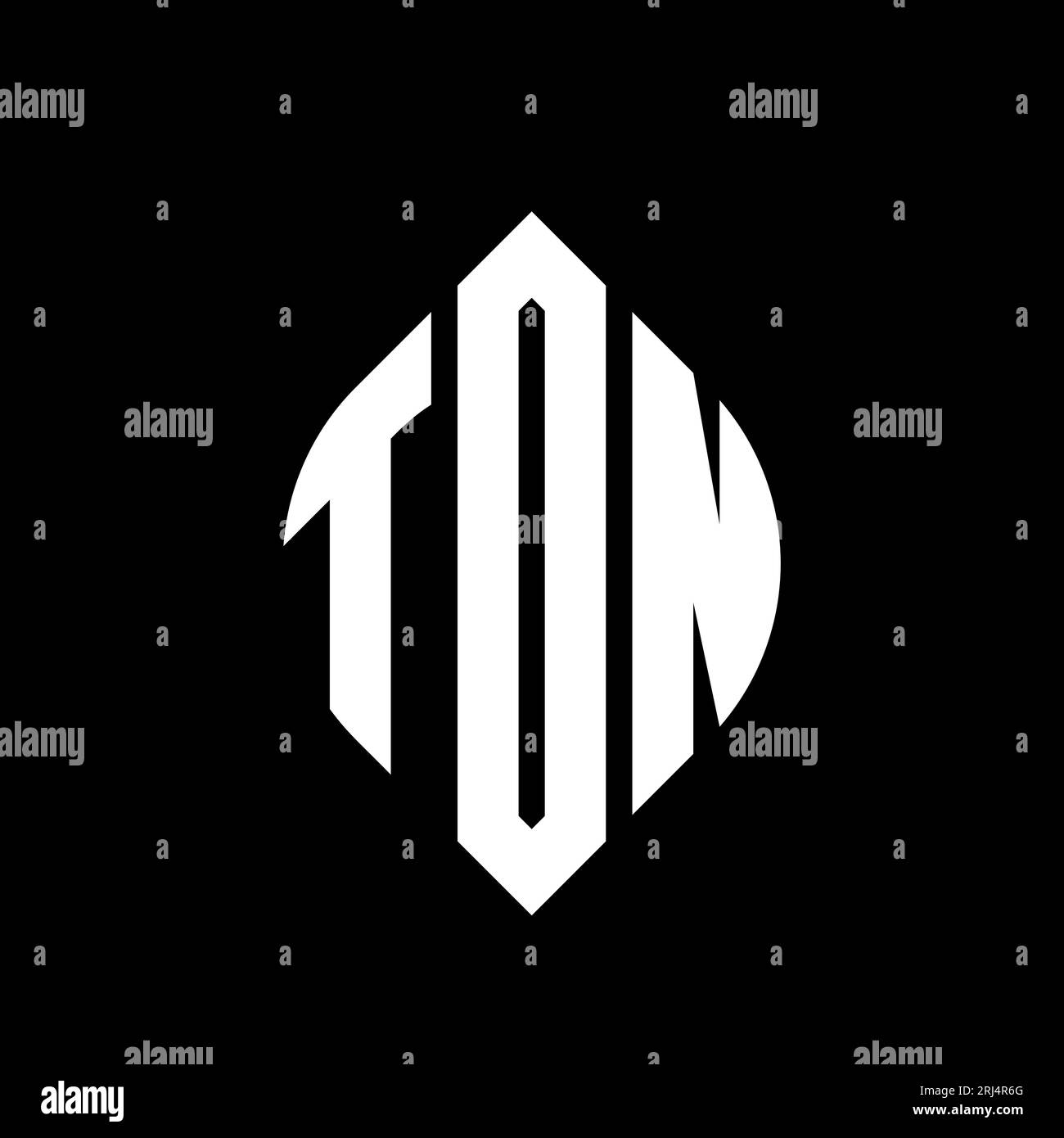 TON circle letter logo design with circle and ellipse shape. TON ...