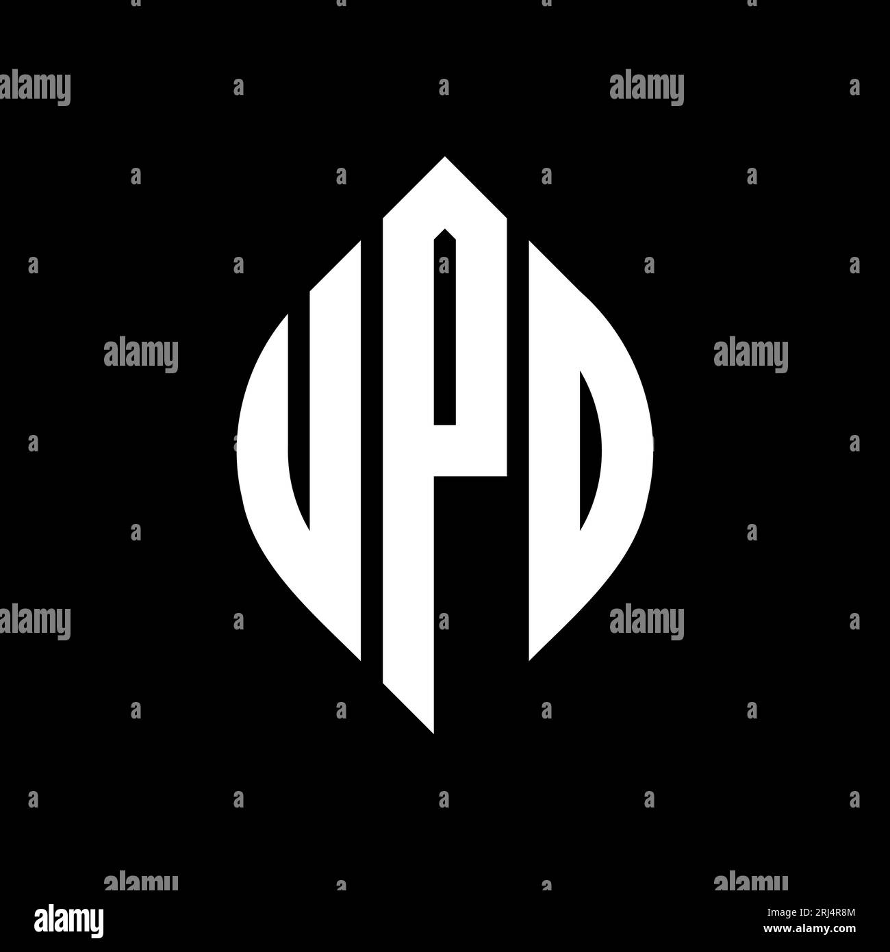 UPD circle letter logo design with circle and ellipse shape. UPD ...