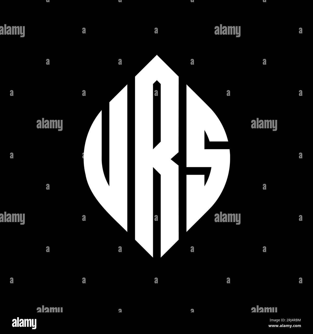URS circle letter logo design with circle and ellipse shape. URS ...