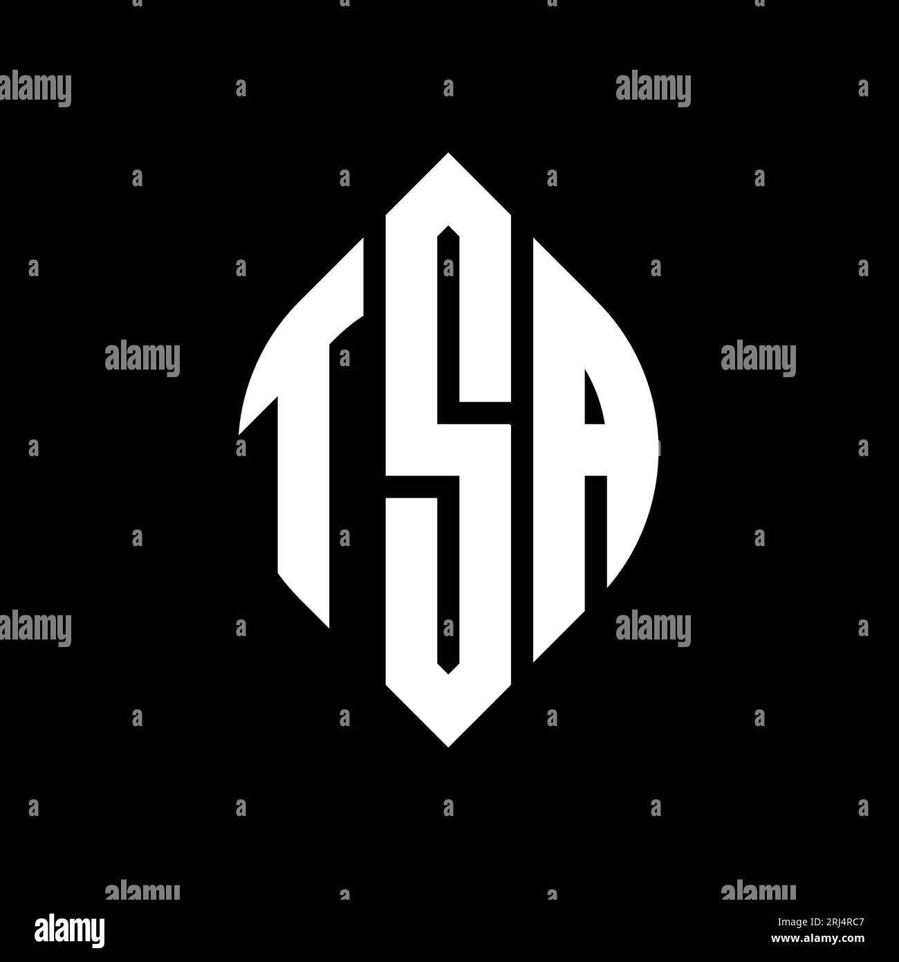 TSA circle letter logo design with circle and ellipse shape. TSA ...
