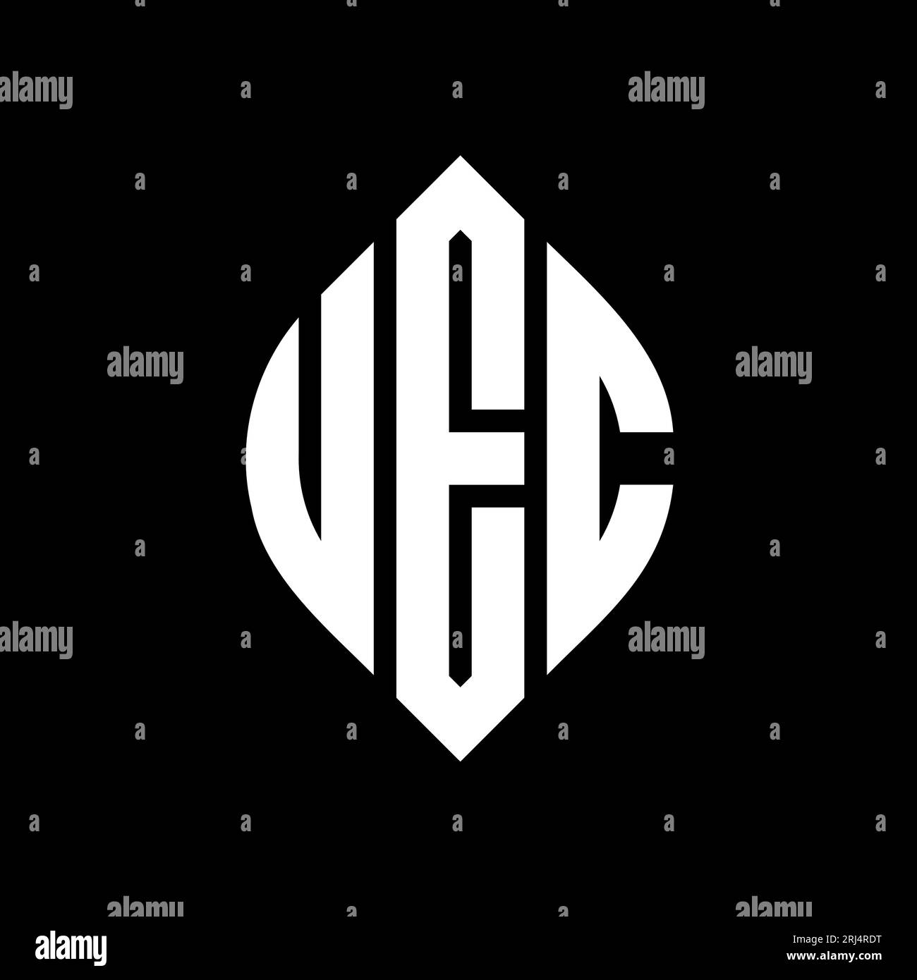 UEC circle letter logo design with circle and ellipse shape. UEC ...