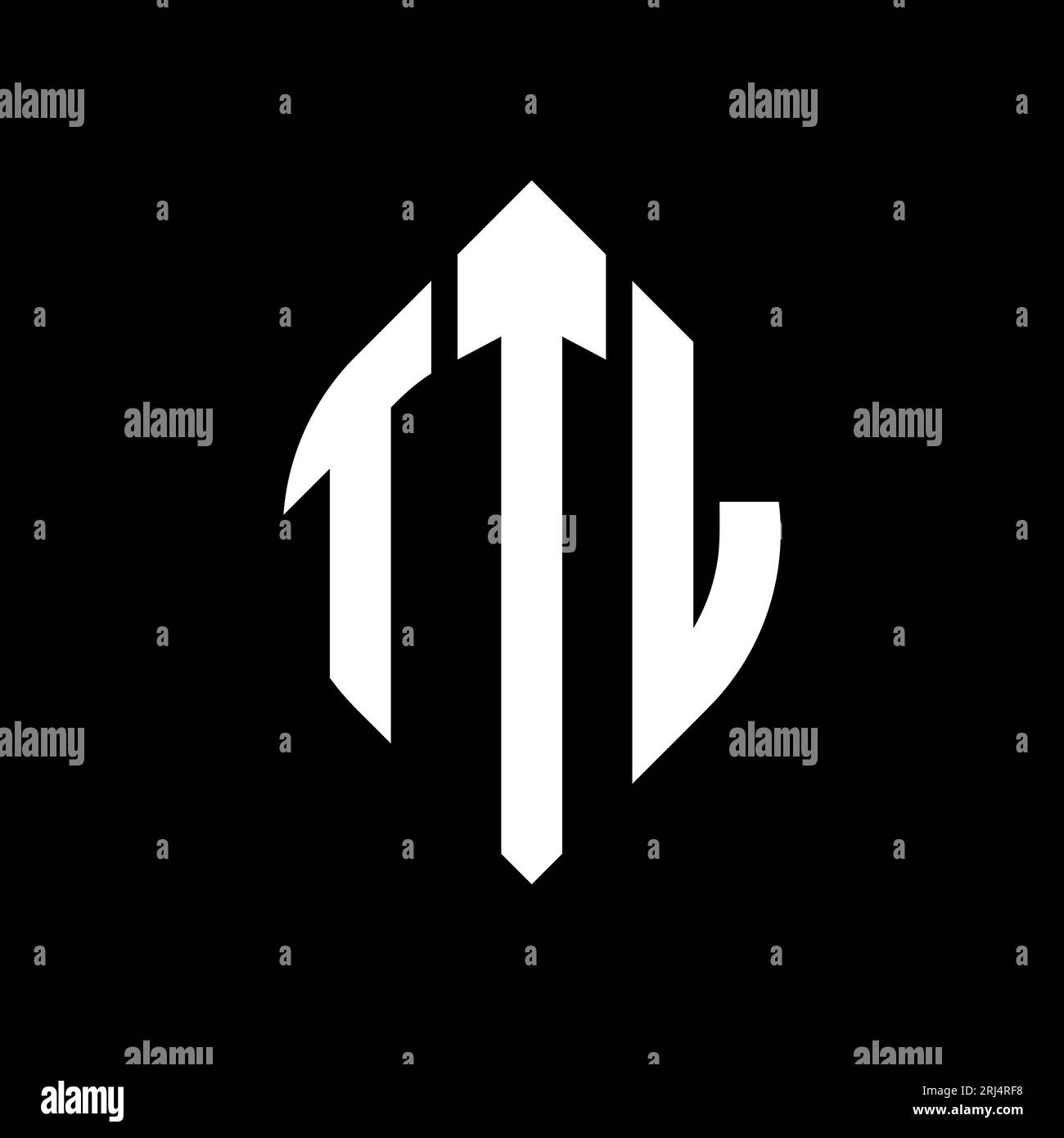 TTL circle letter logo design with circle and ellipse shape. TTL ...