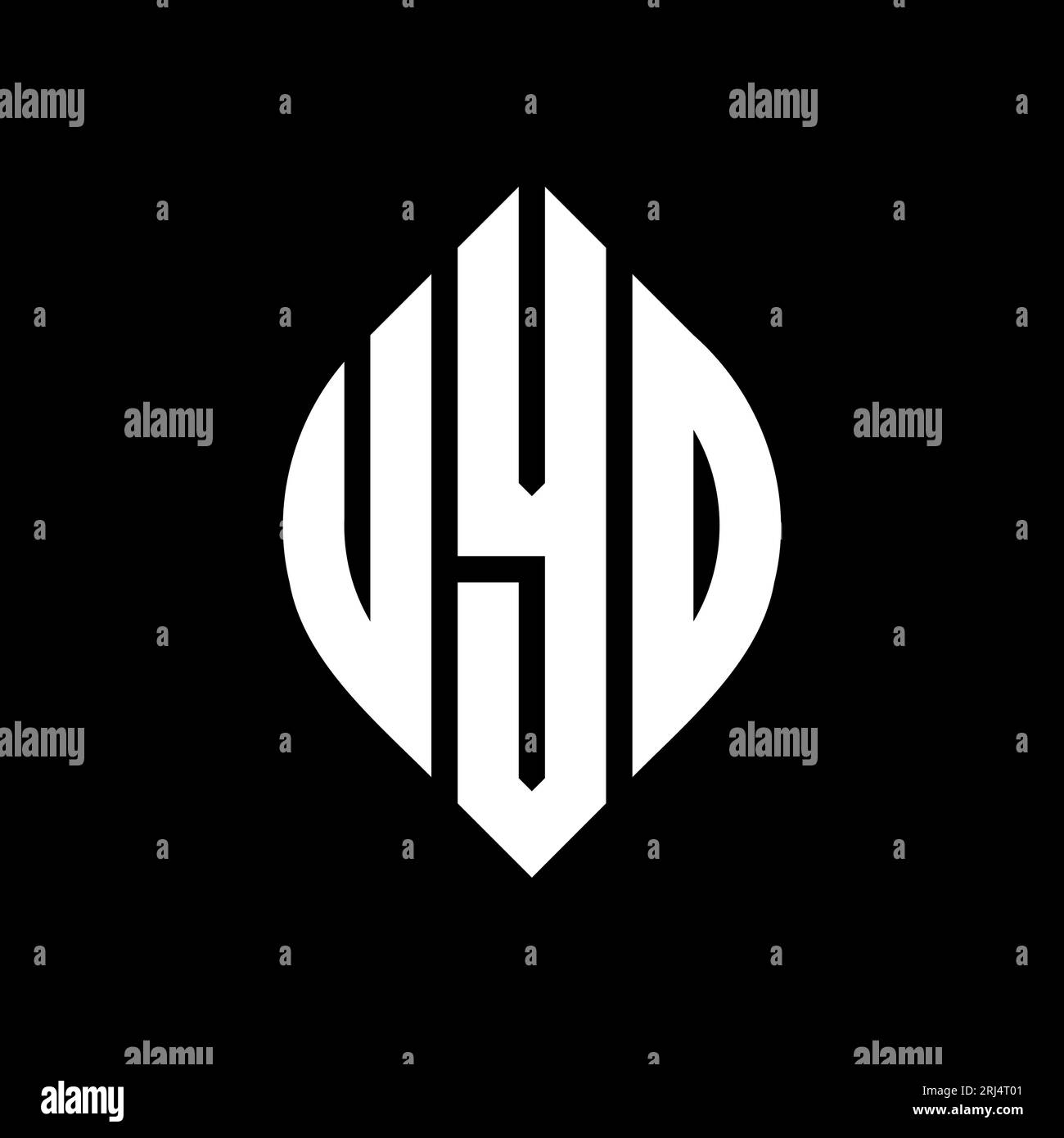 UYO circle letter logo design with circle and ellipse shape. UYO ...